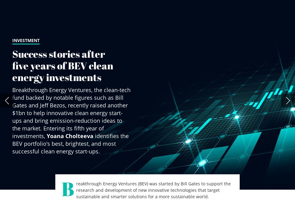 Success stories after 5 years of BEV clean energy investments - Future ...