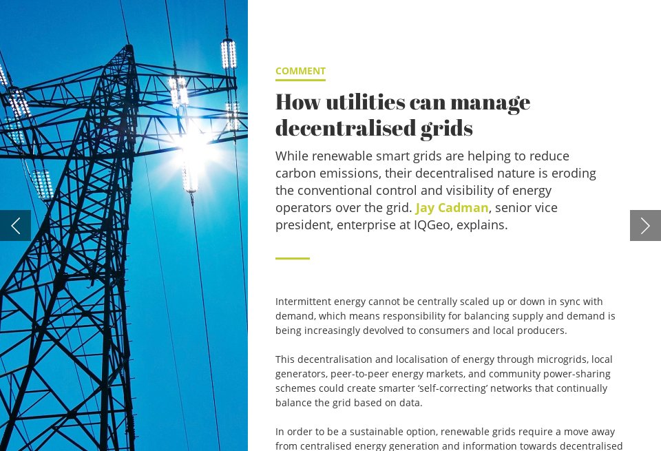 How utilities can manage decentralised grids - Future Power Technology ...