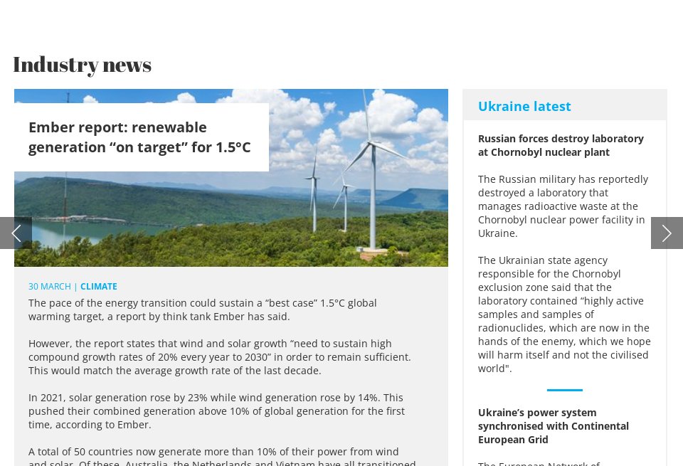 Industry news - Future Power Technology Magazine | Issue 145 | April 2022