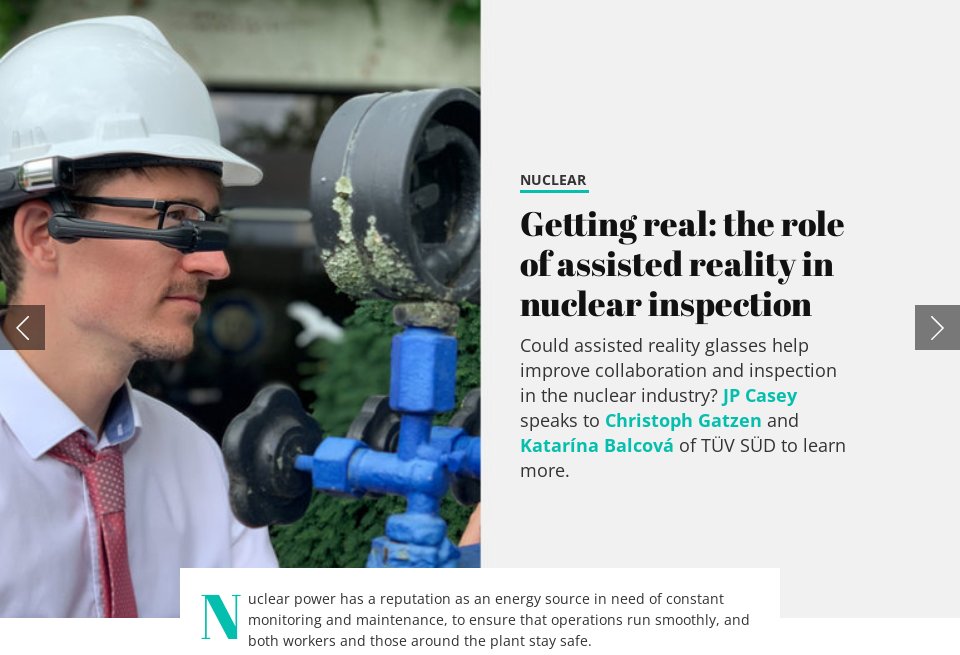Getting real: the role of assisted reality in nuclear inspection ...