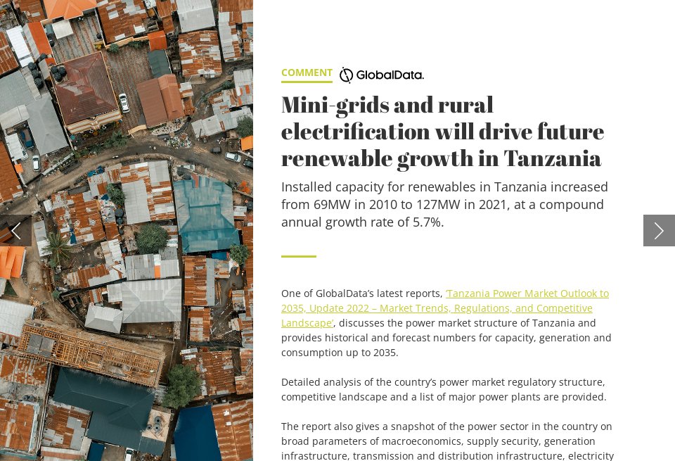 Mini-grids and rural electrification will drive future renewable growth ...