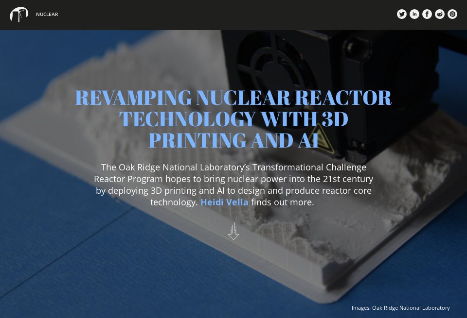 Revamping nuclear reactor technology with 3D printing and AI - Future ...