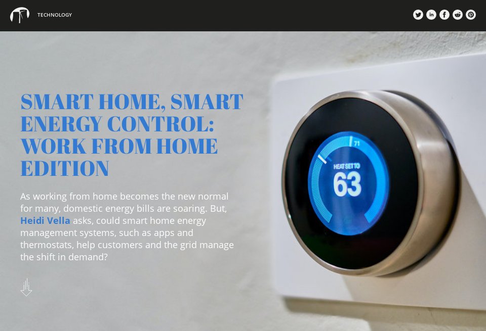 Smart home, smart energy control: work from home edition - Future Power ...