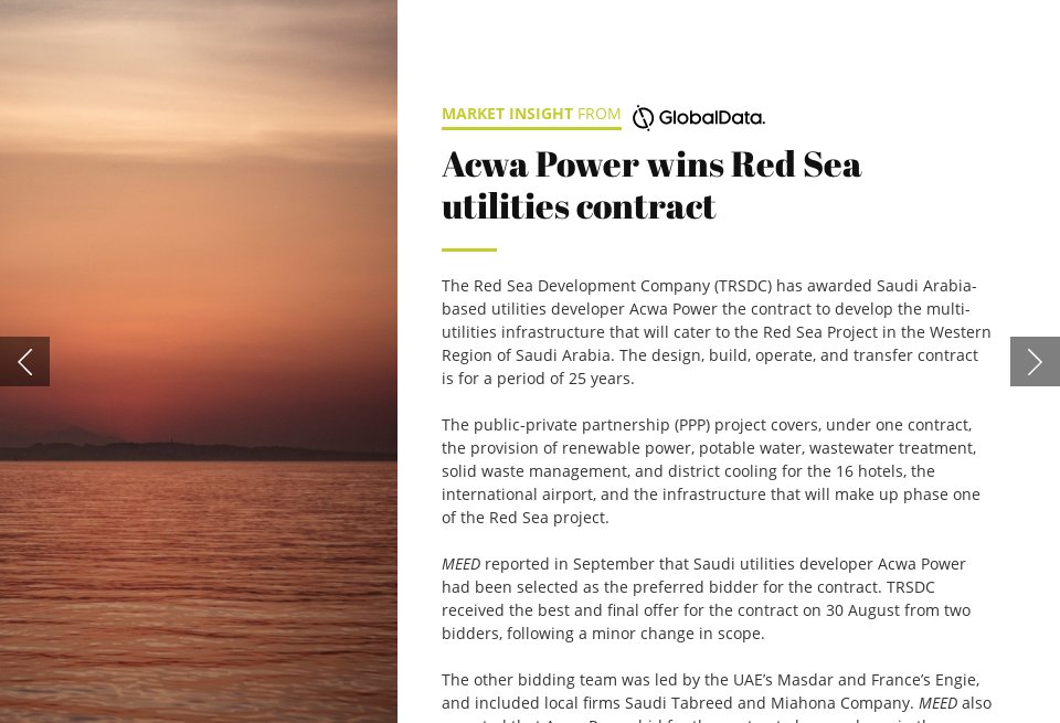Acwa Power wins Red Sea utilities contract - Future Power Technology ...