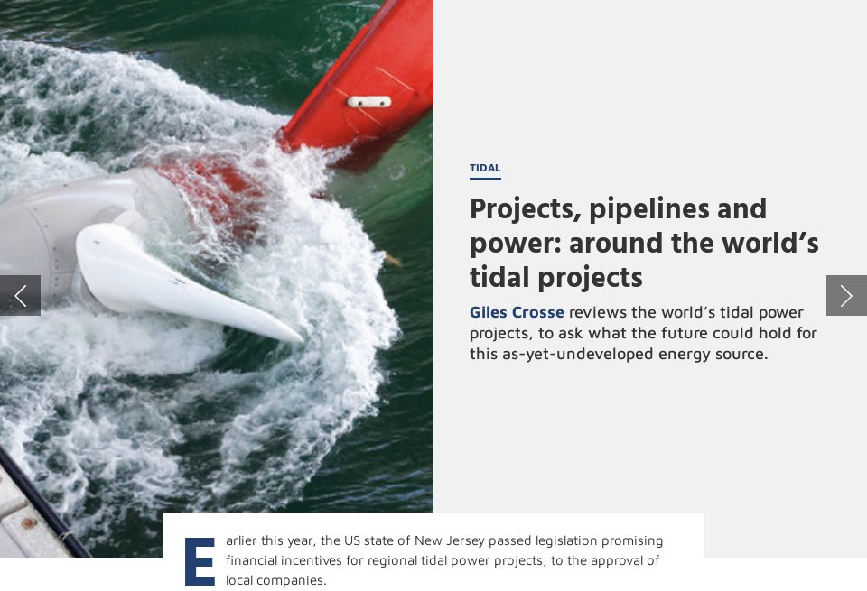 Projects, pipelines and power: around the world’s tidal projects ...