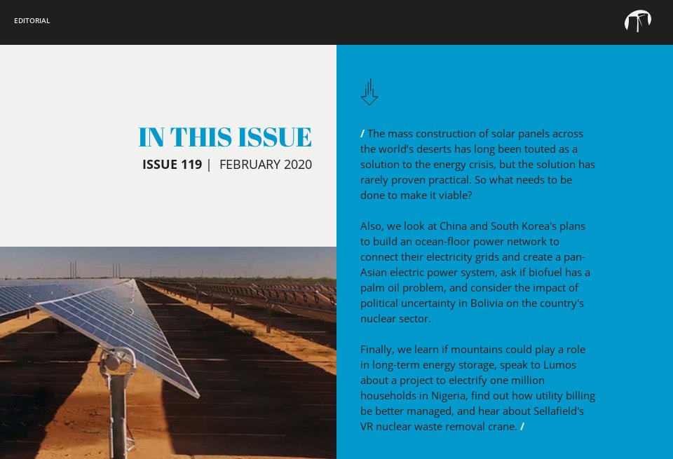 In this issue - Future Power Technology Magazine | Issue 119 | February ...