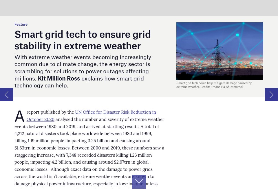 Smart grid tech to ensure grid stability in extreme weather - Future ...