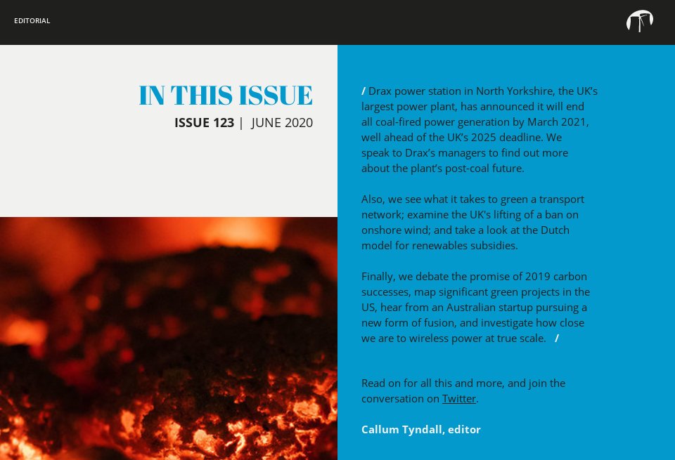 In this issue - Future Power Technology Magazine | Issue 123 | June 2020