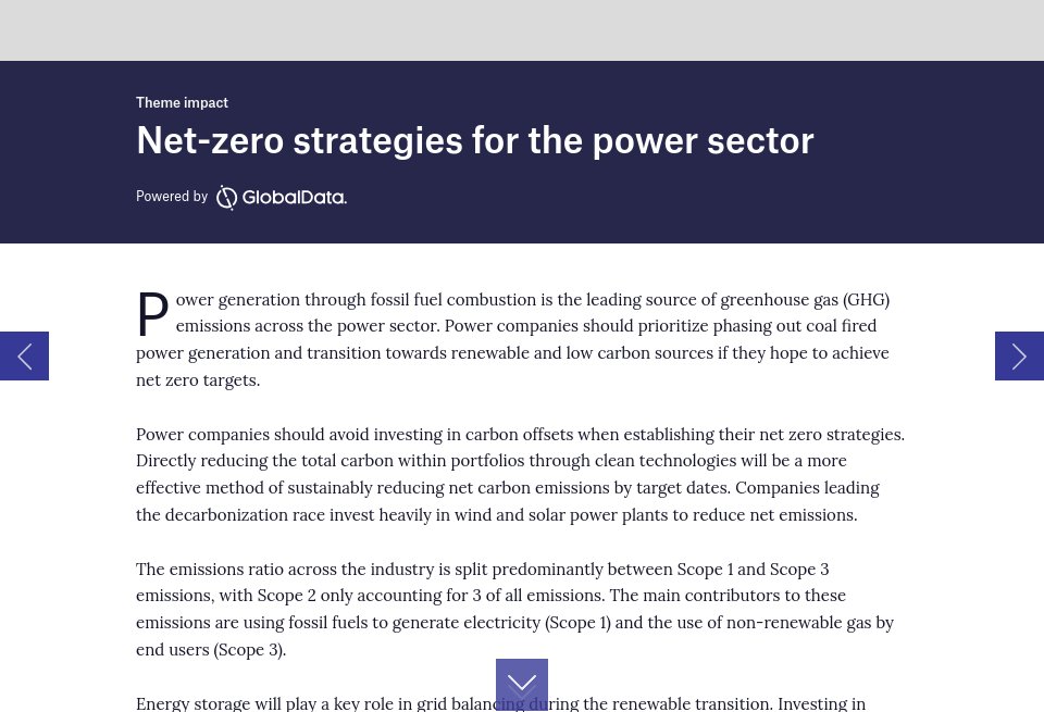 Net-zero strategies for the power sector - Future Power Technology ...