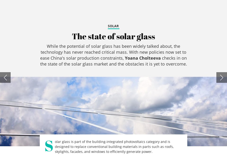 The state of solar glass - Future Power Technology Magazine | Issue 132 ...