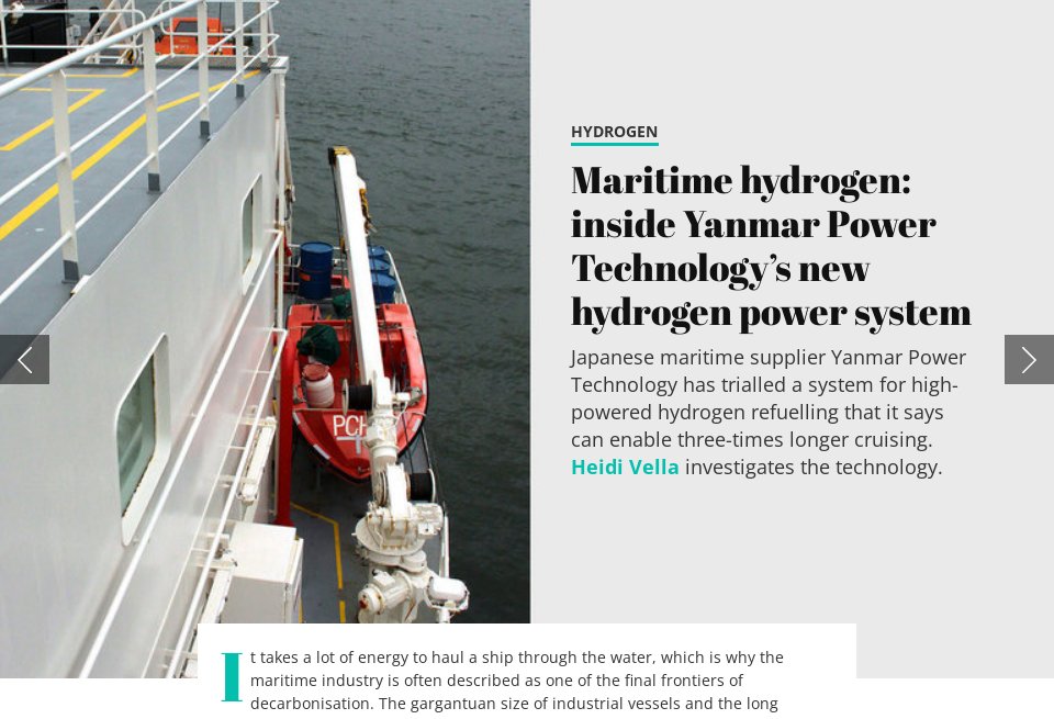 Maritime hydrogen: inside Yanmar Power Technology’s new hydrogen power ...