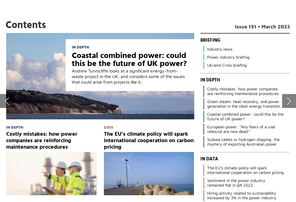 Contents - Future Power Technology Magazine | Issue 151 | March 2023