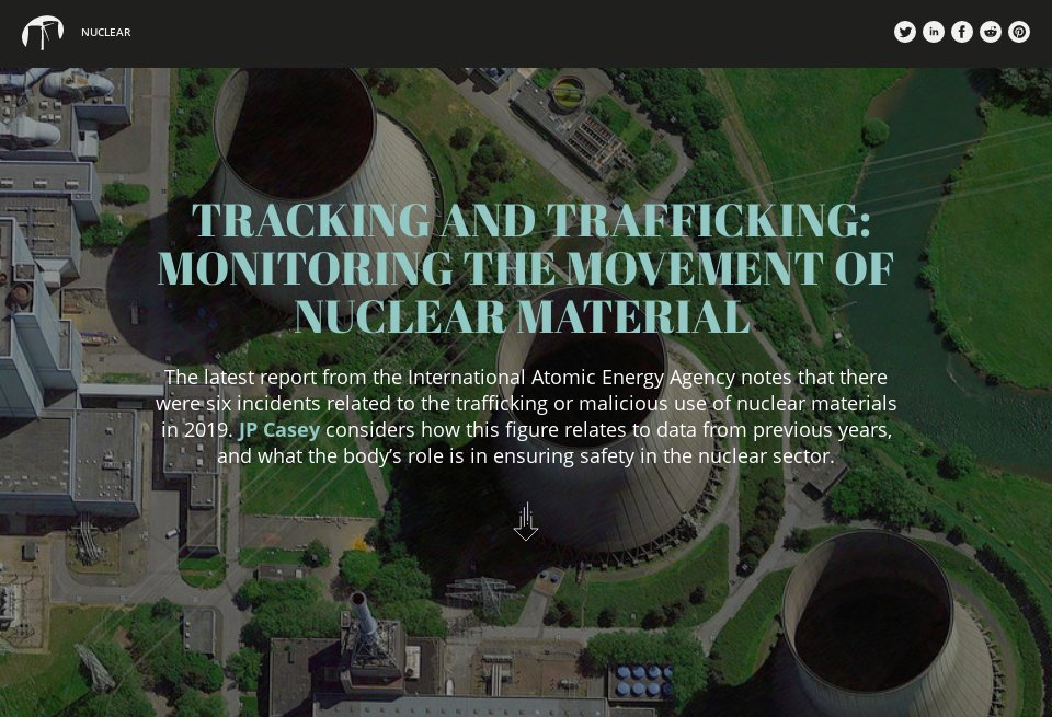 Tracking and trafficking: monitoring the movement of nuclear material ...