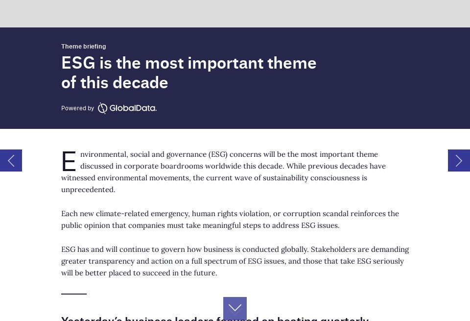ESG is the most important theme of this decade - Future Power ...