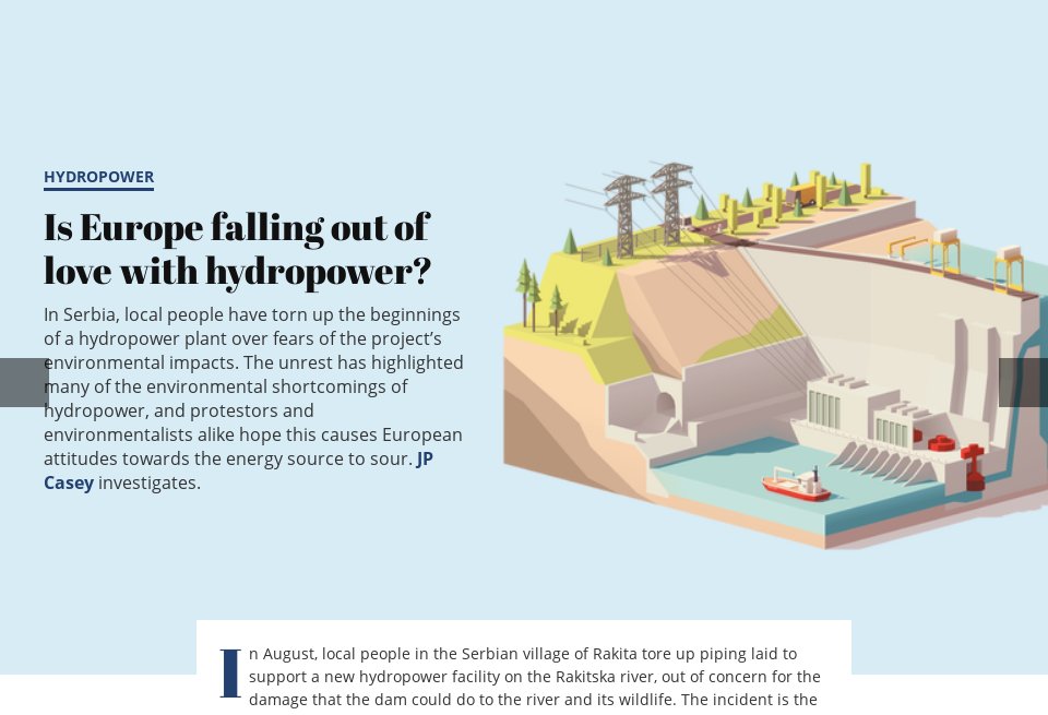 Is Europe falling out of love with hydropower? - Future Power ...