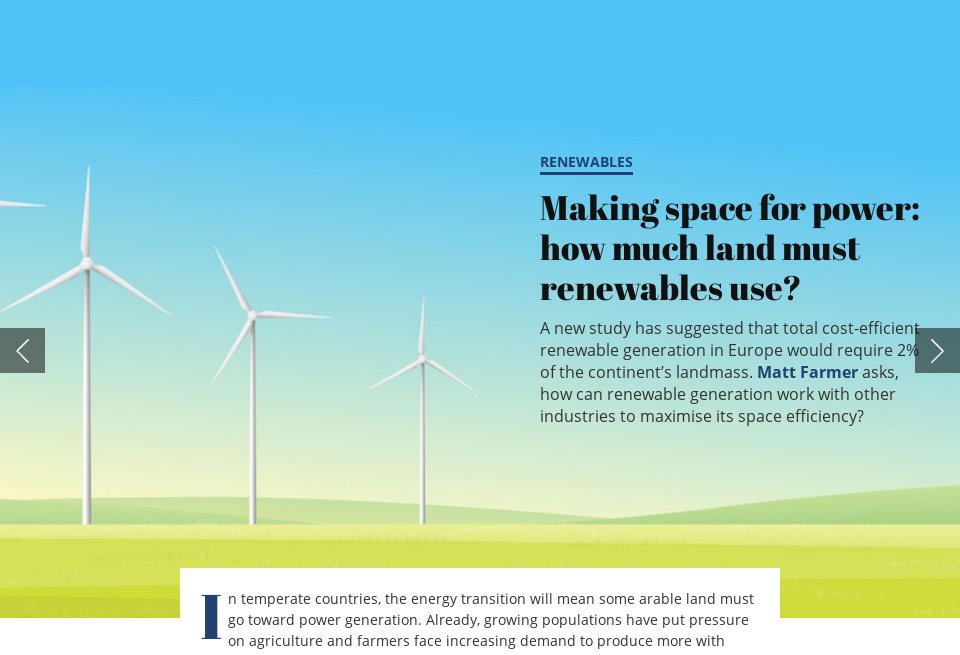 Making space for power: how much land must renewables use? - Future ...
