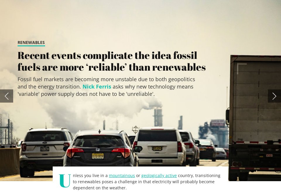 Recent events complicate the idea fossil fuels are more ‘reliable ...