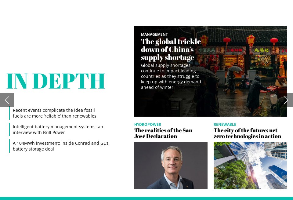 In Depth - Future Power Technology Magazine | Issue 140 | November 2021
