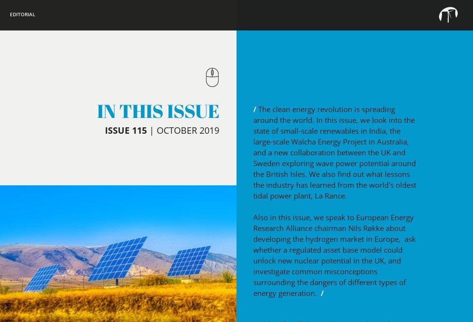 In this issue - Future Power Technology Magazine | Issue 115 | October 2019