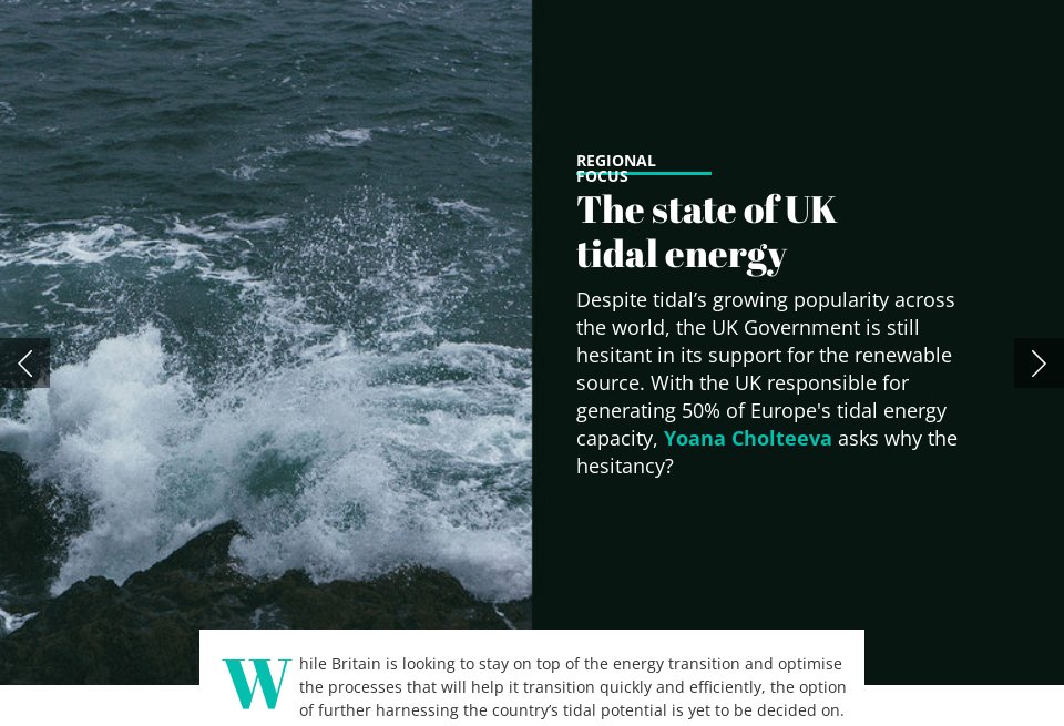 The state of UK Tidal Energy - Future Power Technology Magazine | Issue ...