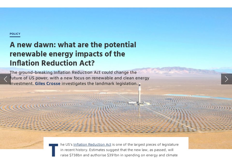 The renewable energy impacts of the Inflation Reduction Act - Future ...