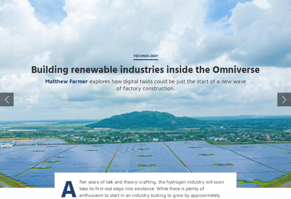 Building renewable industries inside the Omniverse - Future Power ...