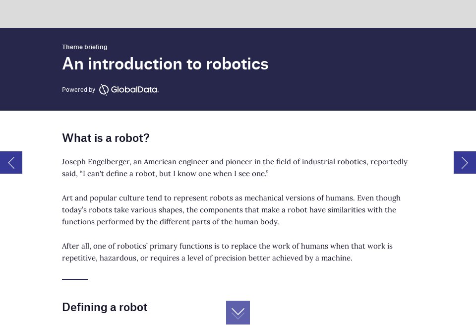 An introduction to robotics - Future Power Technology Magazine | Issue ...