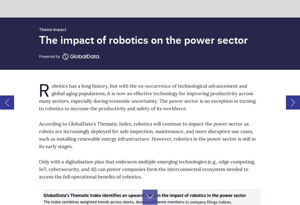 The impact of robotics on the power sector - Future Power Technology ...