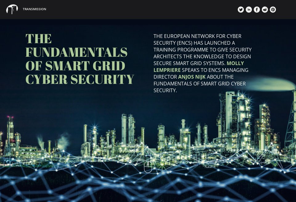 The fundamentals of smart grid cyber security with ENCS’s Anjos Nijk ...