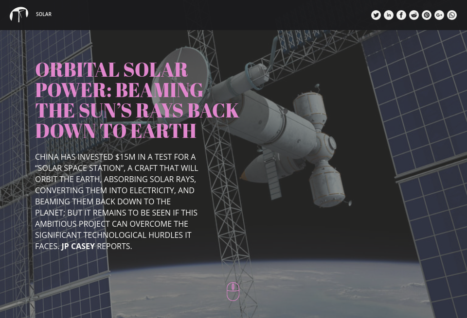 Orbital solar power: beaming the sun’s rays back down to Earth - Future ...
