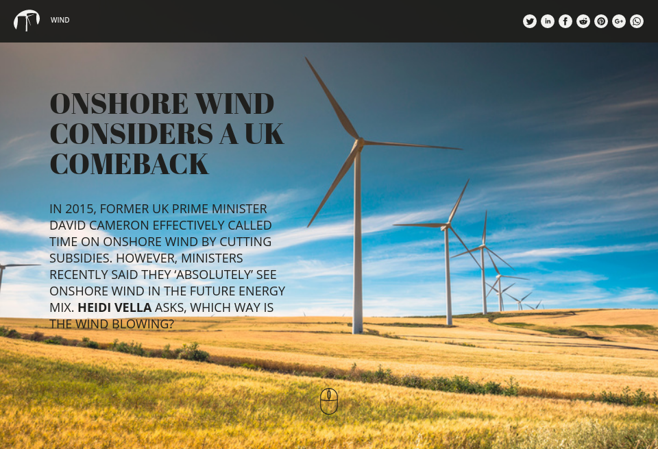 Onshore Wind Considers a UK Comeback - Future Power Technology ...