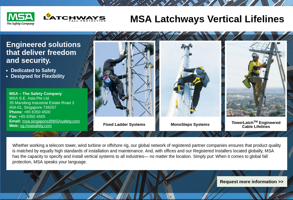 MSA - The Safety Company - Future Power Technology | Issue 97 | April 2018