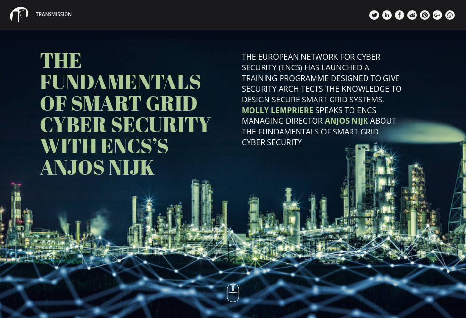 The fundamentals of smart grid cyber security with ENCS’s Anjos Nijk - Future Power Technology ...