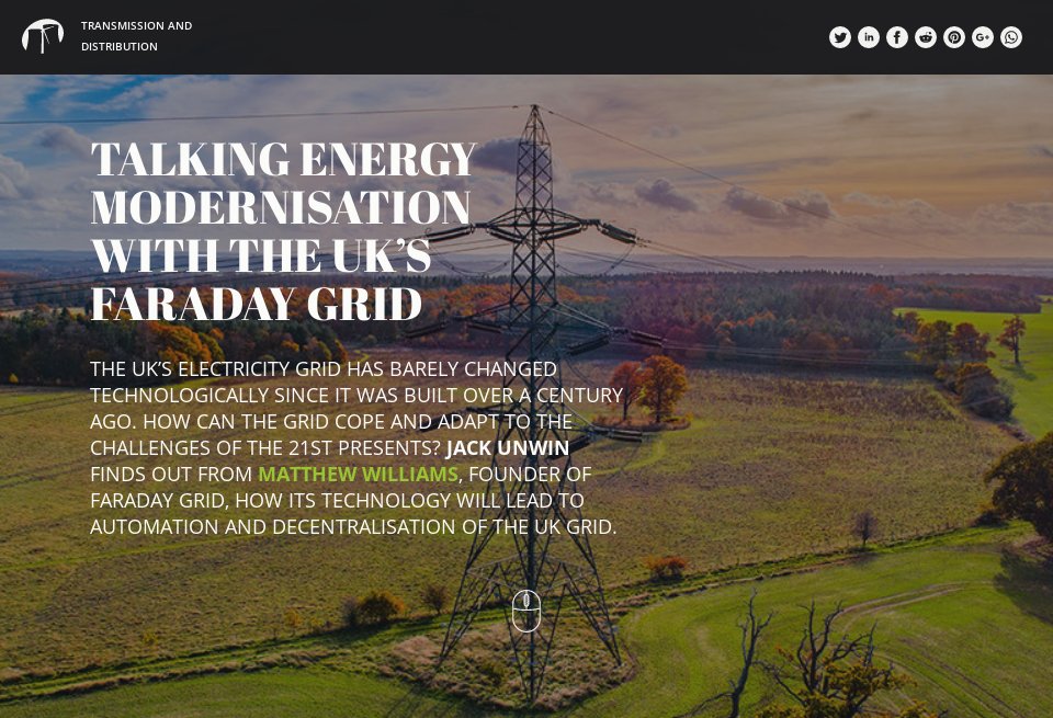 Talking energy modernisation with the UK’s Faraday Grid - Future Power ...