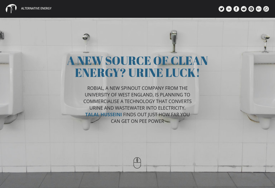 A new source of clean energy? Urine luck! - Future Power Technology ...