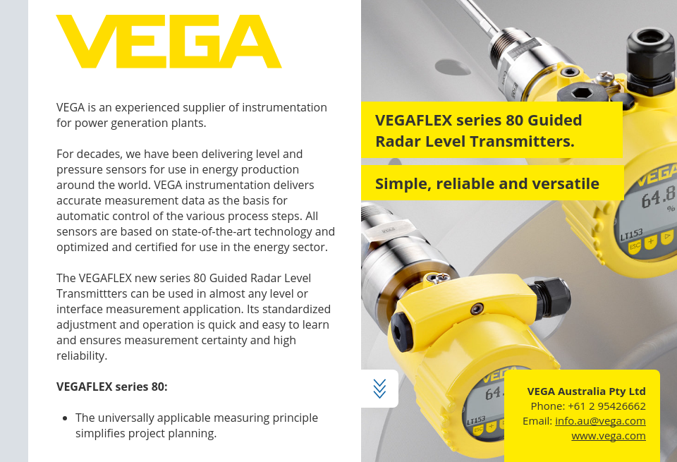 VEGA Australia - Future Power Technology | Special Issue | November 2018