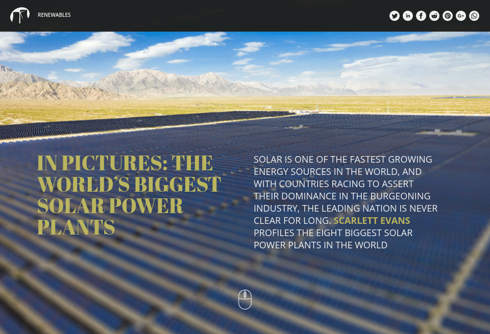 In pictures: the world’s biggest solar power plants - Future Power ...